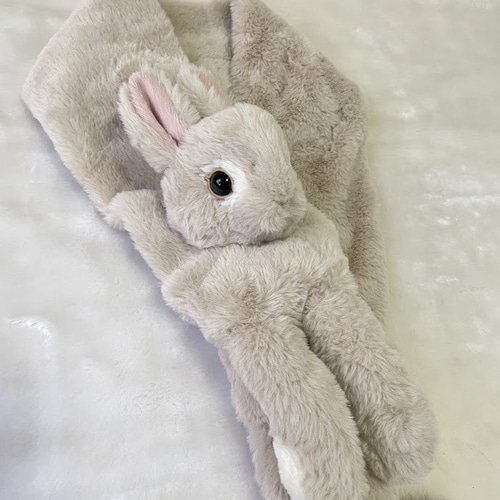 ウサギのぬいぐるみマフラー (ベージュ) うさぎグッズ ウサギ ウサギのぬいぐるみマフラー (ベージュ) うさぎグッズ ウサギ