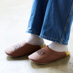 ＋HAyU fabric -Babouche cat star- バブーシュ（ルームシューズ） スリッパ・ルームシューズ cocca 通販 ...