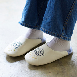 ＋HAyU fabric -Babouche cat star- バブーシュ（ルームシューズ） スリッパ・ルームシューズ cocca 通販 ...