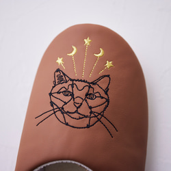 ＋HAyU fabric -Babouche cat star- バブーシュ（ルームシューズ） スリッパ・ルームシューズ cocca 通販 ...