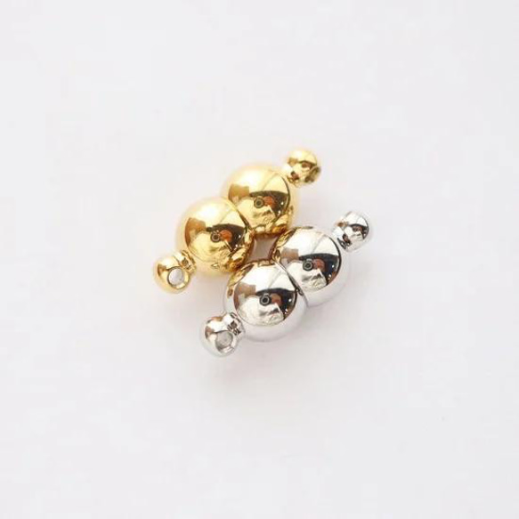 316L サージカルステンレス マグネット ダルマ クラスプ 留め具 1個 ゴールド 金具・チェーン Trois anges 通販 18578919｜Creema(クリーマ)