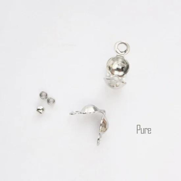 316L サージカルステンレス ボールチップ＆カシメ玉 無垢 30セット 金具・チェーン Trois anges 通販 18580406｜Creema(クリーマ)