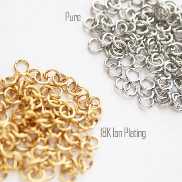316L サージカルステンレス OPEN丸かん Ion Plating 真空18Kコーティング ゴールド 20個 金具・チェーン Trois anges 通販 18580446｜Creema ...
