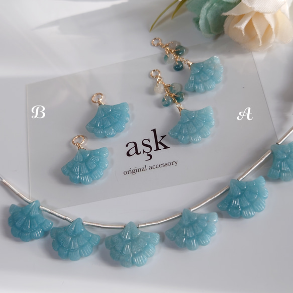 【A】14Kgf トロレアイトのフリルカービングピアスチャーム ピアス（その他） aşk(あしゅく) 通販｜Creema(クリーマ) 18587446