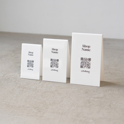 【カラー変更OK】ミニサイズホワイトアクリル看板 レジ横POP サインボード 店舗看板 QRコード ポップ／sa11 表札・ネームプレート Bellsign/ベルサイン 通販 18600833 ...