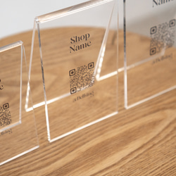 【カラー変更OK】ミニサイズホワイトアクリル看板 レジ横POP サインボード 店舗看板 QRコード ポップ／sa12 表札・ネームプレート Bellsign/ベルサイン 通販 18602569 ...