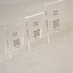【カラー変更OK】ミニサイズホワイトアクリル看板 レジ横POP サインボード 店舗看板 QRコード ポップ／sa12 表札・ネームプレート Bellsign/ベルサイン 通販 18602569 ...