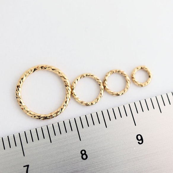 14KGF 真鍮製 グリッター 丸カン 基礎金具 アメリカ直輸入 金具・チェーン Trois anges 通販 18610826｜Creema(クリーマ)