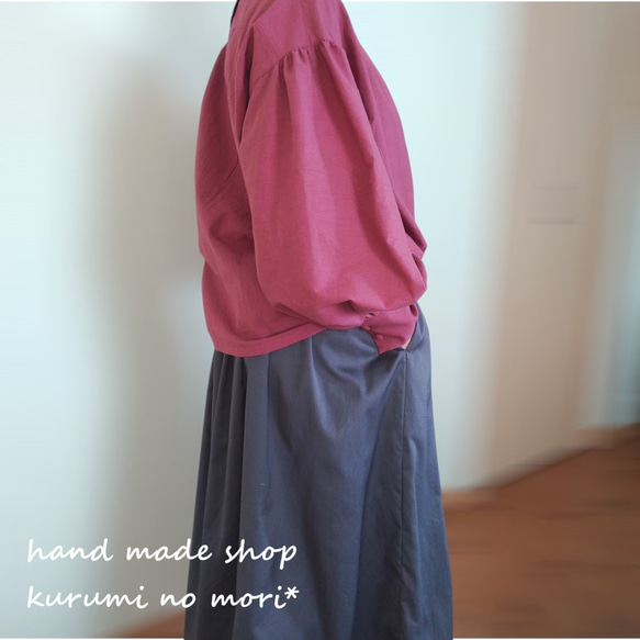 クラシカル・プチハイネックバルーンブラウス M・L M・L ブラウス kurumi no mori* 通販 18611571｜Creema(クリーマ)