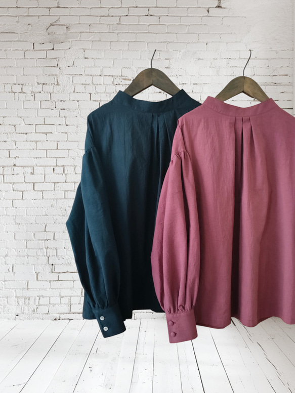 クラシカル・プチハイネックバルーンブラウス M・L M・L ブラウス kurumi no mori* 通販 18611571｜Creema(クリーマ)