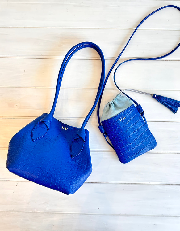 【お得なセット♥️】ミニバッグ『Moraine モーレーン ロイヤルブルー』とスマホポシェットのセット ショルダーバッグ Maciolla ...