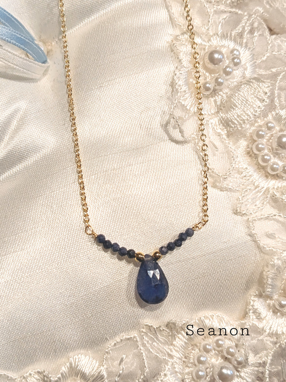 《14Kgf》サファイアネックレス ネックレス・ペンダント Seanon 通販 18628721｜Creema(クリーマ)