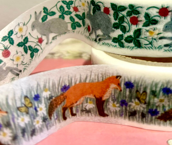 キツネとうさぎのマスキングテープ 2Set マスキングテープ de bouboutin＊ドゥブブタン 通販 18630889｜Creema(クリーマ)