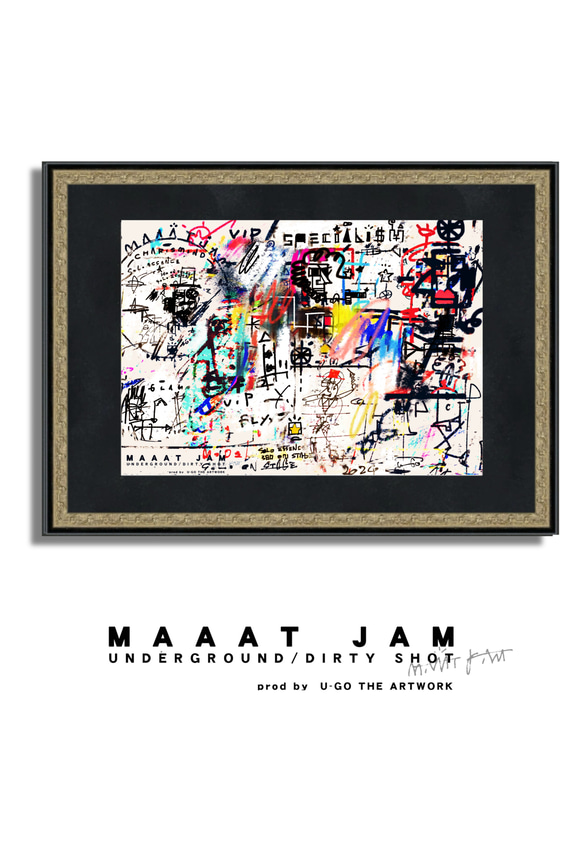 ﾌﾚｰﾑ込み「MAAAT JAM」ｸﾞﾗﾌｨﾃｨ ｲﾝﾃﾘｱ 絵画 U-GO THE ARTWORK 通販｜Creema(クリーマ) 18635319