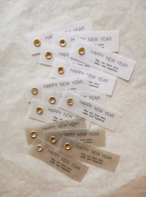 No.2384 お正月タグ (Happy new year 新年) タグ・台紙 Doux by tomovacance 通販 18652544 ...