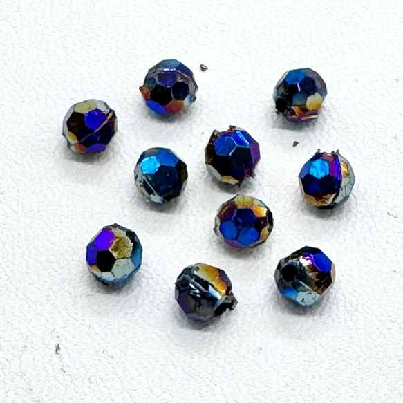 JV-AC-565-4 アクリルビーズ：ラウンドカット・ブルーアイリス約4mm【20個】 ビーズ ジュリアン 通販 18653895 ...