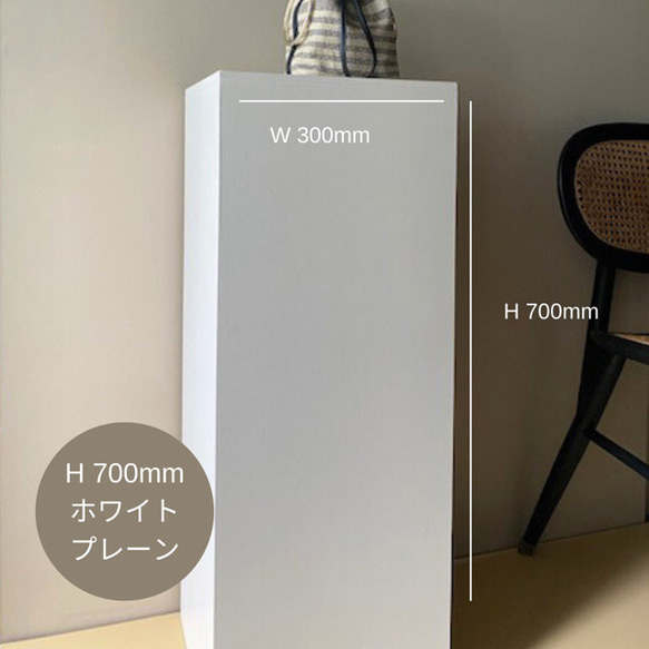 【即納可】WD300×H700mm ホワイト ディスプレイスタンド /インテリア台/植物台/アート展示台 その他インテリア雑貨 SWIMMY ...