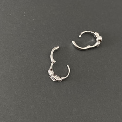 silver925 3粒ラウンドCZ ワンタッチフープピアス オフィスコーデ 4060235-49 ピアス（フープ） curro 通販 18697545｜Creema(クリーマ)