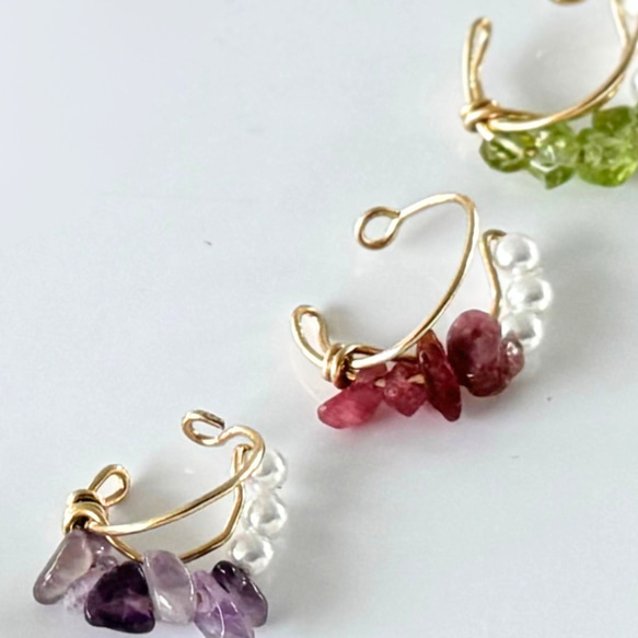 【選べる天然石】イヤーカフ 痛くない 取れにくい パール 天然石 アレルギー対応 揺れる おしゃれ フォーマル イヤーカフ ifinity-Select 通販｜Creema(クリーマ ...