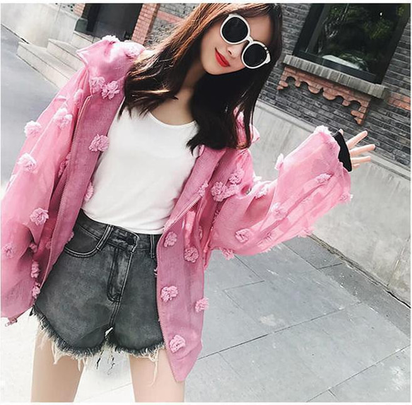 【ラス2ピンク】大きいサイズ レディース ゆったりシースルーパーカー ワンピース 静岡池田屋☆大きいサイズまであります 通販 18723584｜Creema(クリーマ)