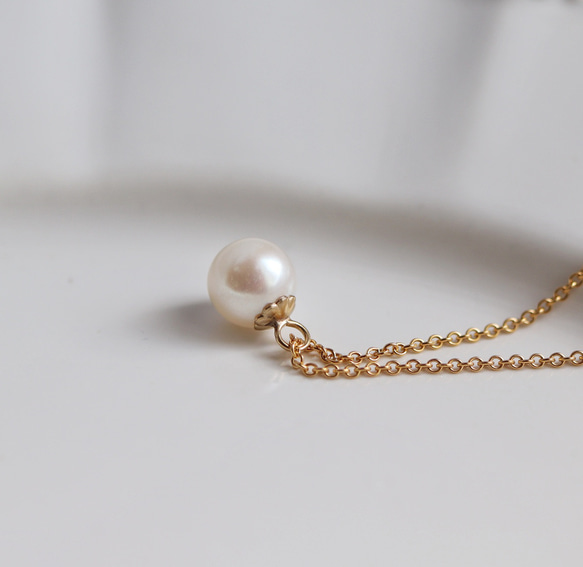 14kgf 一粒淡水パール ネックレス ネックレス・ペンダント MI.f (エムアイ エフ) 通販 18740598｜Creema(クリーマ)