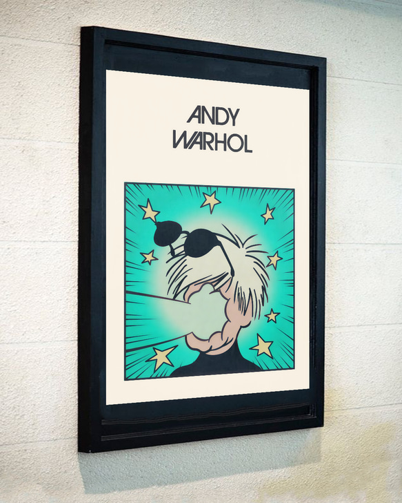 レトロ漫画風 アンディウォーホル ゴシックフォント 1 ポップアート デザインポスター A1サイズ 半光沢紙 写真・グラフィック bombing 通販｜Creema(クリーマ) 18756685