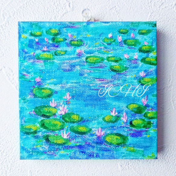 ミニアート 睡蓮 絵画 ICHI 通販 18762908｜Creema(クリーマ)