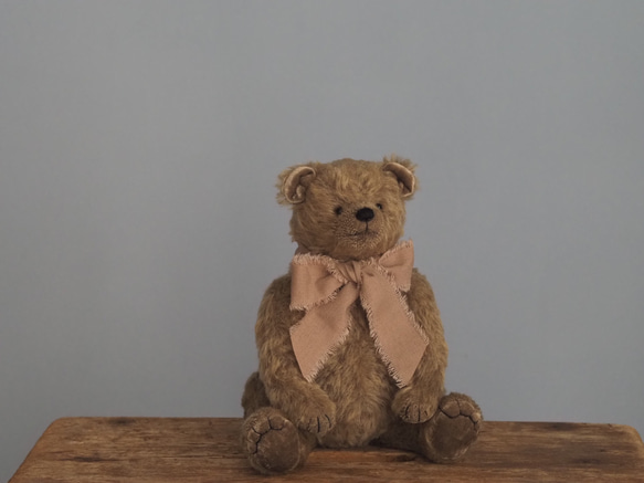 ciel étoilé オリジナル Standard size teddy bear khaki テディベア ぬいぐるみ Ciel ...