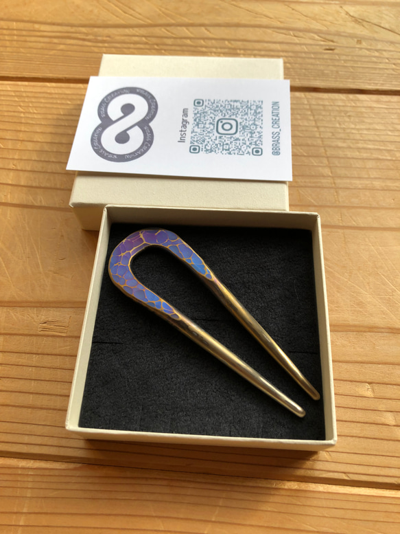 titanium royal hairpin 王家の簪 二本軸 かんざし ヘアスティック 受注生産品 かんざし brass-creation ...
