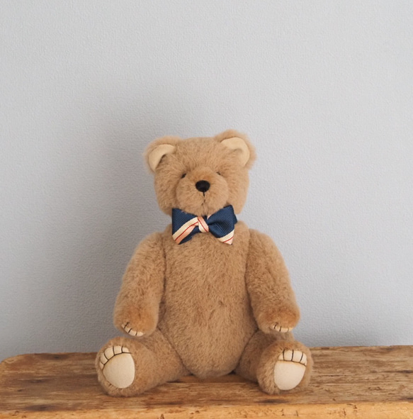 ciel étoilé オリジナル Standard size teddy bear beige 正面向き テディベア ぬいぐるみ Ciel ...