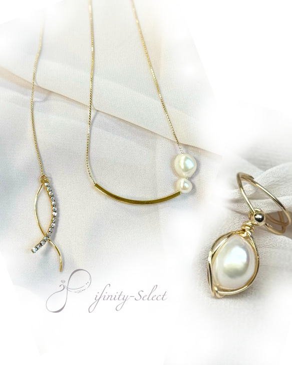 2点 イヤーカフ ネックレス 痛くない 取れにくい パール アレルギー 軽い おしゃれ 卒入学 フォーマル プレゼント イヤーカフ ifinity-Select 通販｜Creema(クリーマ ...
