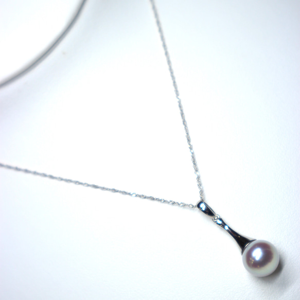 K18WGアコヤ真珠ペンダント⑯（8.5mm珠） ネックレス・ペンダント 大山真珠店 通販 18827816｜Creema(クリーマ)