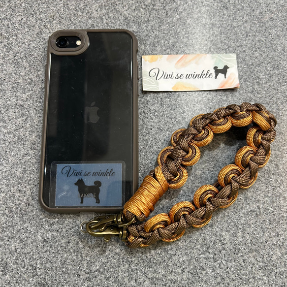 ニュアンスデザイン バイカラーハンドストラップ ショコラオランジュ ネックストラップ vivi_se_winkle 通販 18837769 ...