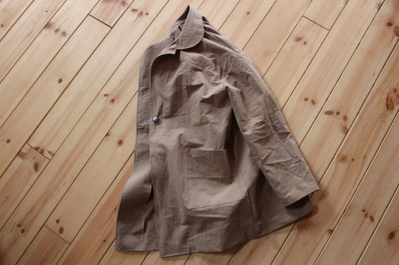 cotton hemp half coat ジャケット コート inago 通販 18844637｜Creema(クリーマ) ハンドメイド ...