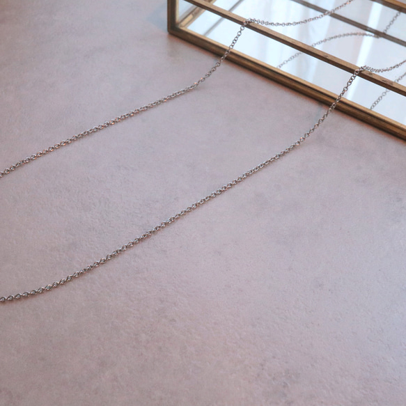 シンプル ネックレス ロングネックレス 二連にアレンジ 金属アレルギー対応 /サージカルステンレス ネックレス・ペンダント Repisol ...