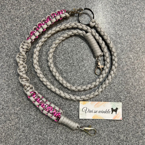 3wayストラップ ショルダー・ネック・ハンド変形ストラップ ピンクグレー ネックストラップ vivi_se_winkle 通販 ...