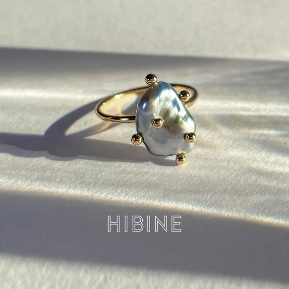 Pearl Dot Ring_K18(750)YG 南洋ケシパール ドットリング 指輪・リング HIBINE 通販 18871575｜Creema(クリーマ)