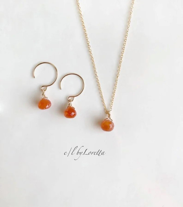 レッドヘマタイトクォーツ 14kgf necklace & pierce/earring SET ピアス（その他） A.D.G®︎ 通販 18874443｜Creema(クリーマ)