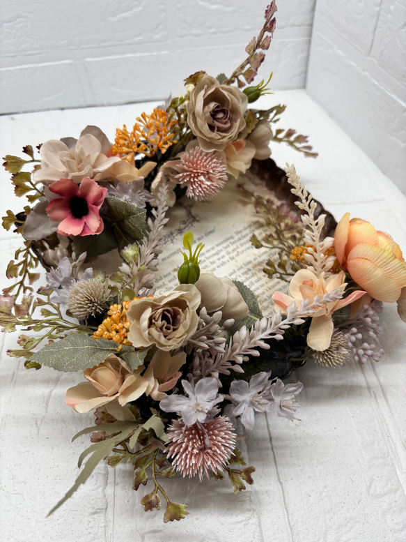 春、アンティーク風タルトレット、ガーデン、小さなお庭、多肉植物、アンティークフラワー、フェイク、サビ風、黒皮鉄、ハンドル 多肉植物 hokka（穂香穂香）かんのじゅえり 通販 18876067 ...