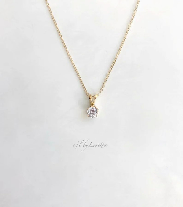 14kgf cubic zirconia necklace ネックレス ネックレス・ペンダント A.D.G®︎ 通販 18877771｜Creema(クリーマ)