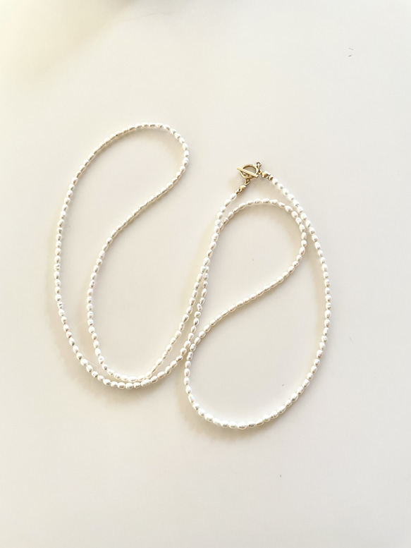 高品質 小さな淡水パール ロングネックレス 14kgf Y字ネックレス ラリエット 2連ネックレス ブレスレット ネックレス・ペンダント marjoram 通販 18888276｜Creema ...