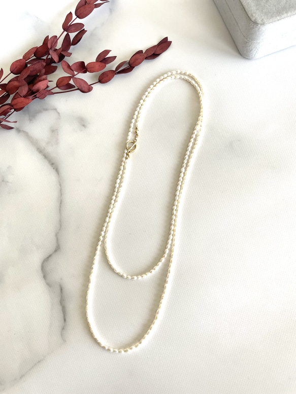 高品質 小さな淡水パール ロングネックレス 14kgf Y字ネックレス ラリエット 2連ネックレス ブレスレット ネックレス・ペンダント marjoram 通販 18888276｜Creema ...