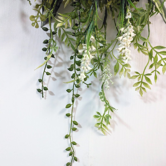 LGスノーボール の ナチュラル グリーン スワッグ ns420 アーティフィシャルフラワー スワッグ 君思い、花は微笑む 通販 ...