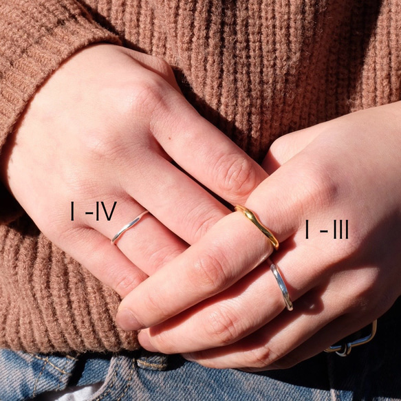 minamo ring Ⅰ-Ⅳ【18kgp】 指輪・リング CCC 通販｜Creema(クリーマ) 18914764