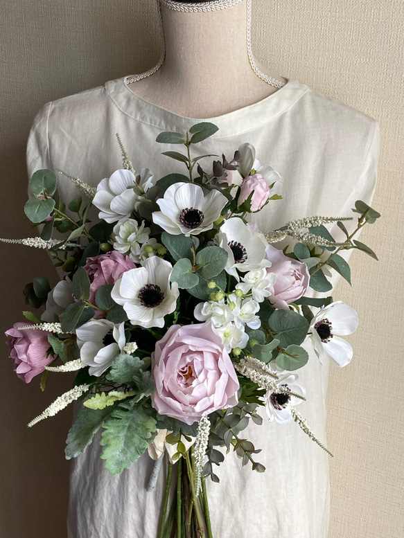 ローズ&アネモネ ウェディングブーケ&ブートニア ブーケ CHOUETTE 通販 18917962｜Creema(クリーマ)
