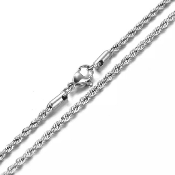 【4mm/55cm】18K純金コーティング ステンレス編み込みロープ フレンチロープネックレスチェーンRN672 ネックレス・ペンダント Rin 通販 18945594｜Creema(クリーマ)