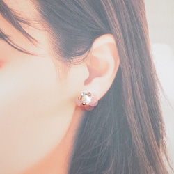 『wing』（ピンク）ピアス/イヤリング【受注】春限定色 ピアス（スタッド・一粒） Beadspan 通販｜Creema(クリーマ) 18951903