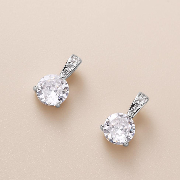 【高品質】CZダイヤ ピアス S925 シルバー 刻印有 大粒1.25ct ピアス（スタッド・一粒） kitilumi 通販 18972483｜Creema(クリーマ)