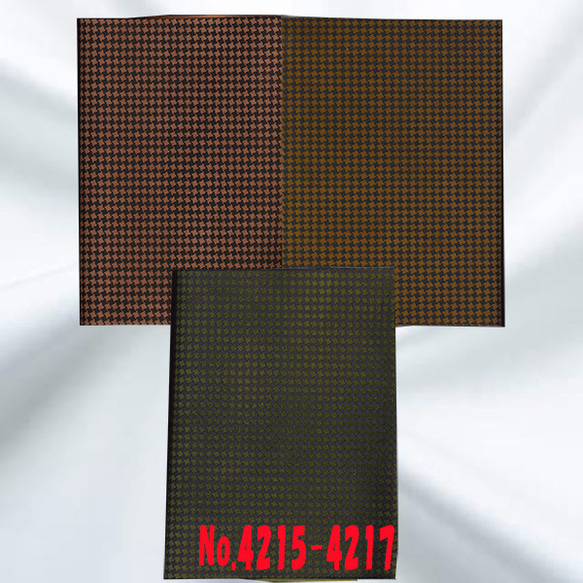 【A4サイズ】No.4215～4217 Art.P千鳥格子 ピッグスキンフィルム加工フロッキー風 はぎれ 浅草 Leather 通販 18990872｜Creema(クリーマ)