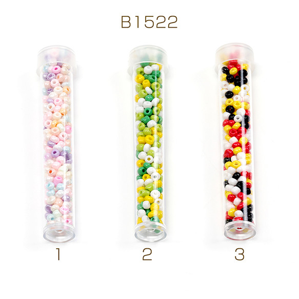 B1522 6本約1500個 ガラスシードビーズ beads 刺繍ビーズ 極小ビーズ 6 x（1本約250ヶ） ビーズ beads&parts ...